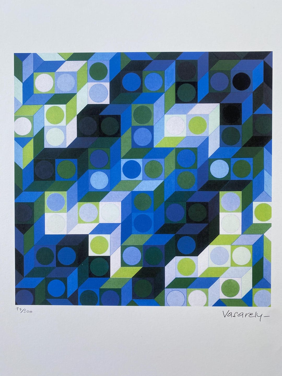 Victor Vasarely "deuton " Lithograph, Certificate, Signed, Top! Wall ...