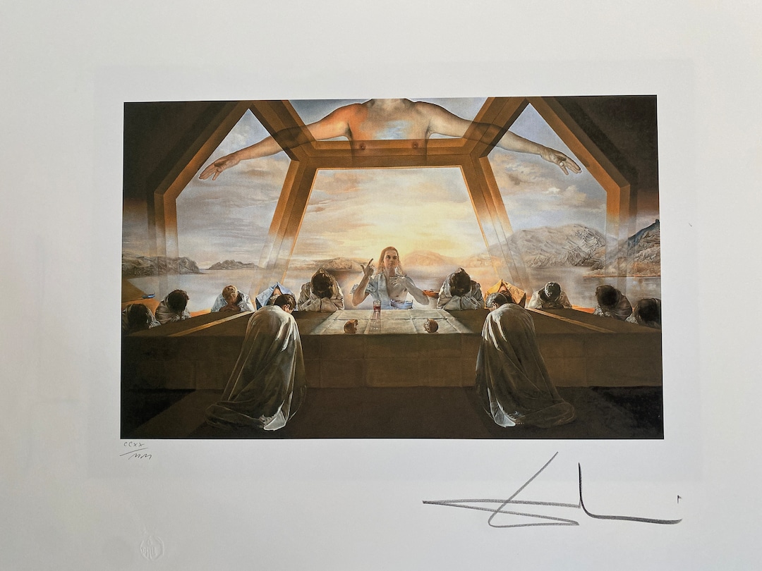 Salvador Dalí "the Last Supper " Lithograph, Signed, Top! Wall Art, Pop ...