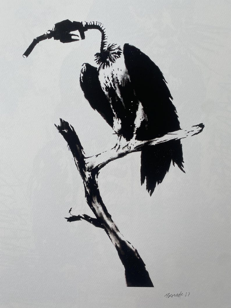 Banksy "bird With Grenade " Lithograph, Certificate, Signed, Top! Wall ...