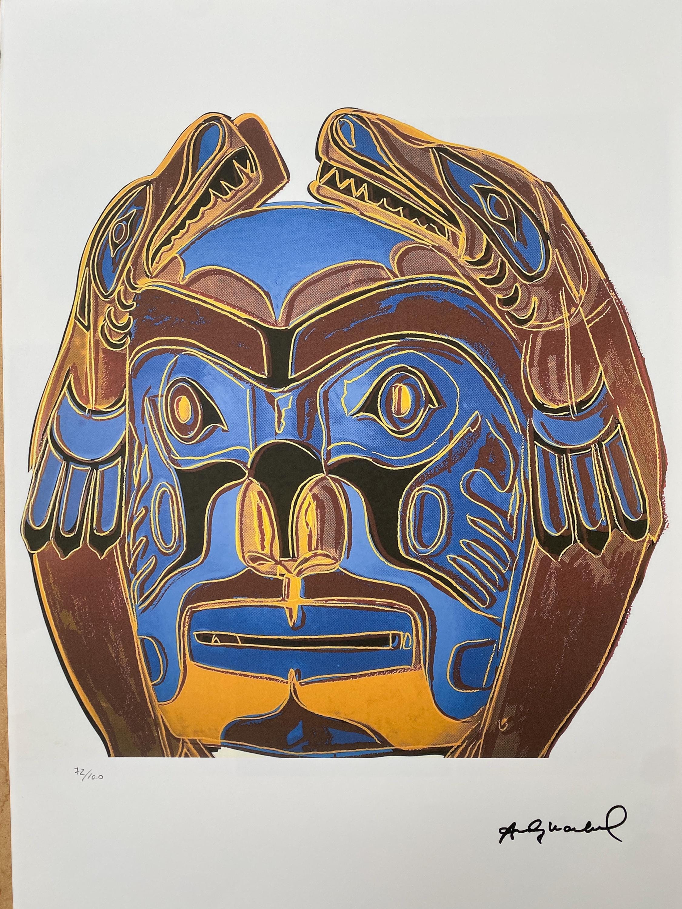 Andy Warhol "northwest Coast Mask" Lithograph: Signed Pop Art Print - Etsy