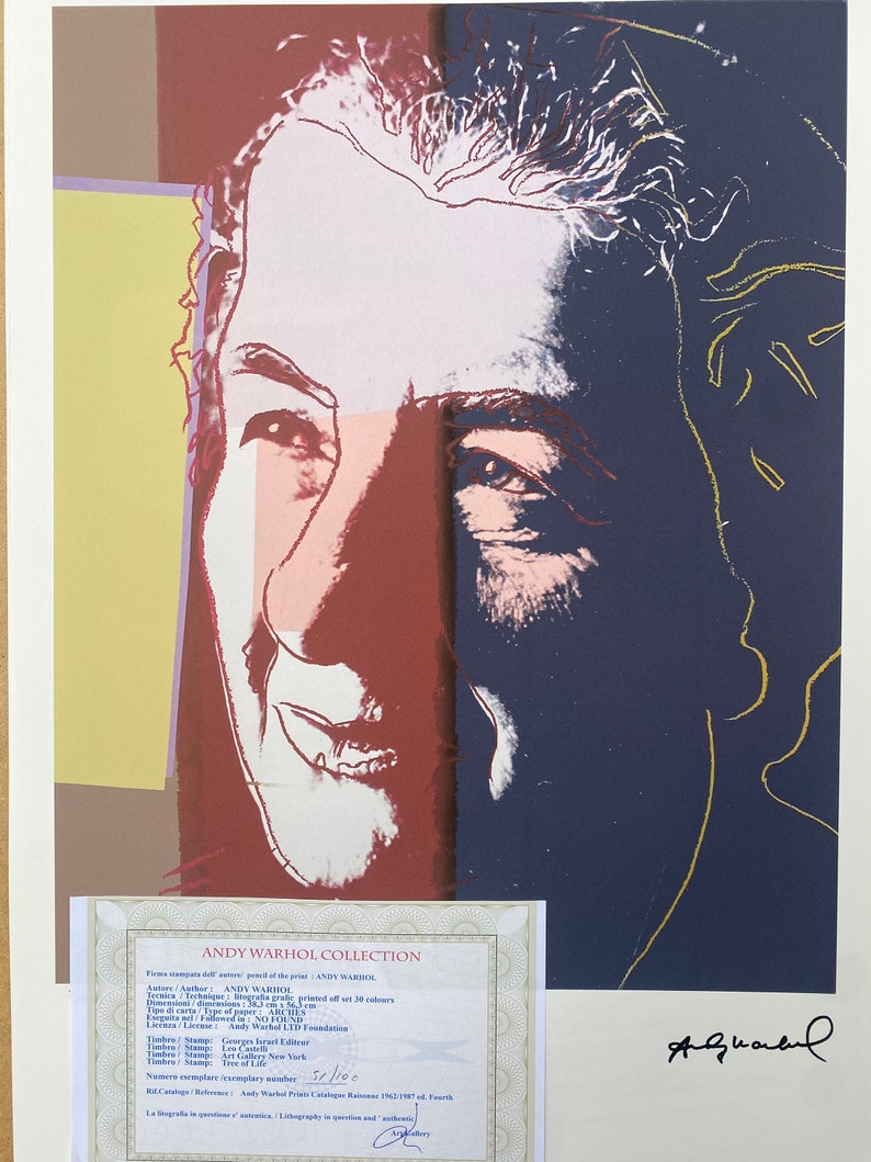 Andy Warhol "golda Meir " Lithograph, Certificate, Signed, Top! Wall ...