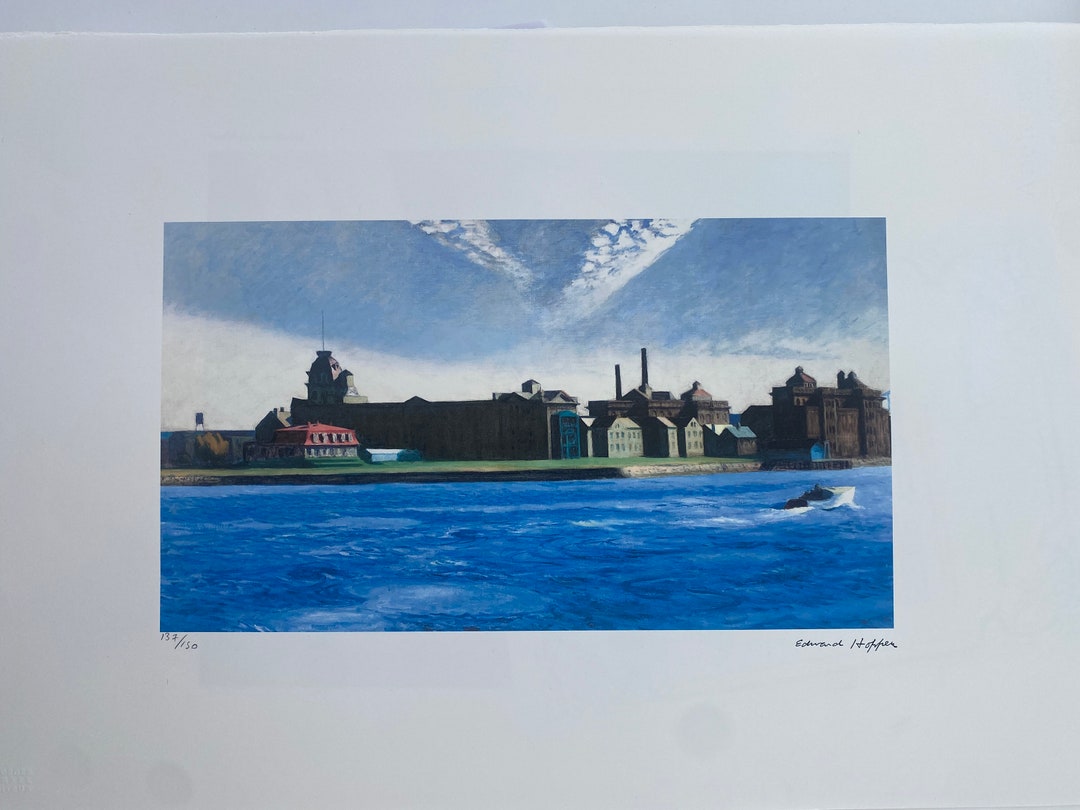 Edward Hopper "blackwell Island " Lithograph, Certificate, Signed, Top ...