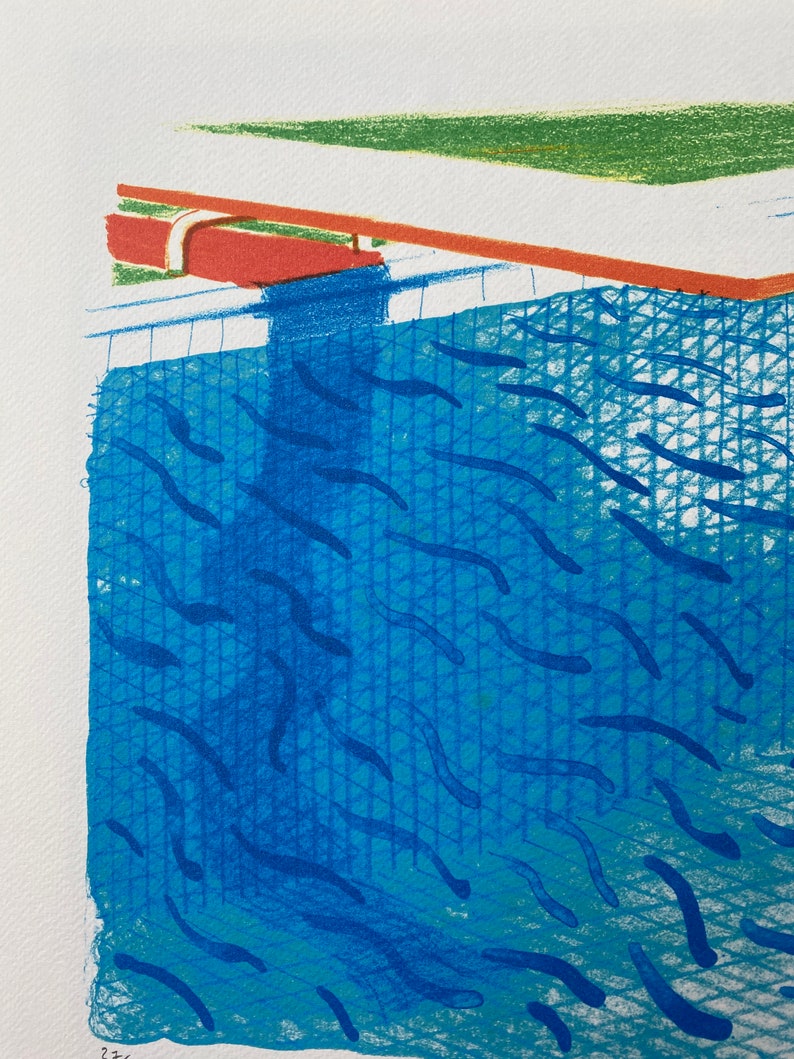 David Hockney paper Pools,1980 Lithograph, Certificate, Signed, Top ...