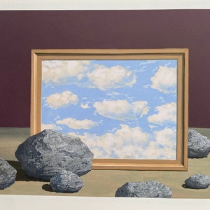 Rene Magritte mirror Lithograph, Certificate, Signed, Top Wall Art, Pop ...