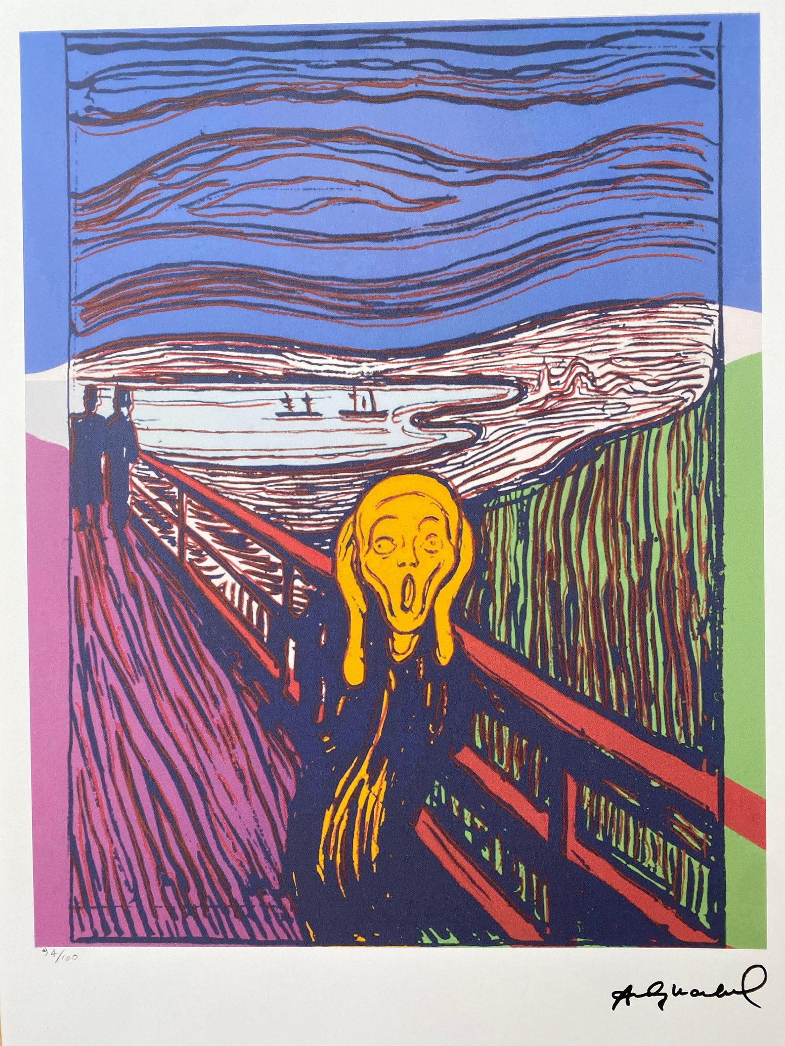Andy Warhol 'the Scream After Munch' Lithograph: Signed Pop Art Print ...
