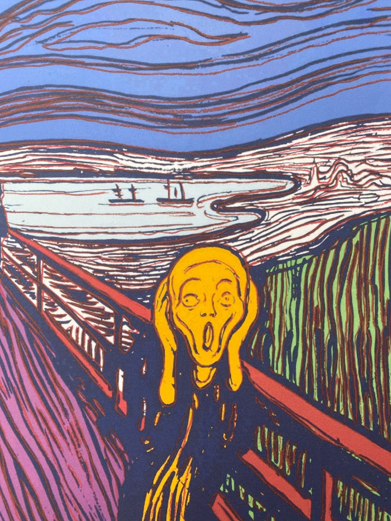 Andy Warhol 'the Scream After Munch' Lithograph: Signed Pop Art Print ...