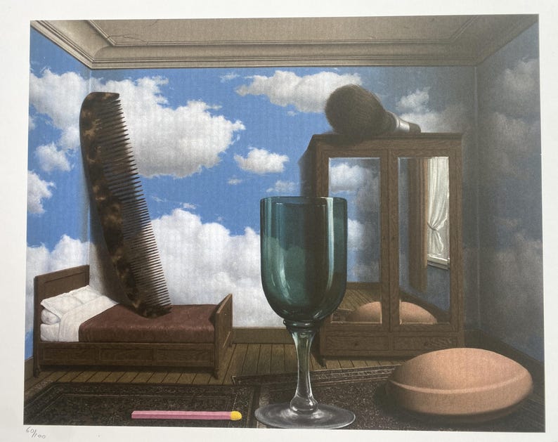 Rene Magritte "personal Values " Lithograph, Certificate, Signed, Top ...