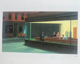 Edward Hopper chair Car,1965 Lithograph, Certificate, Signed, Top Wall ...