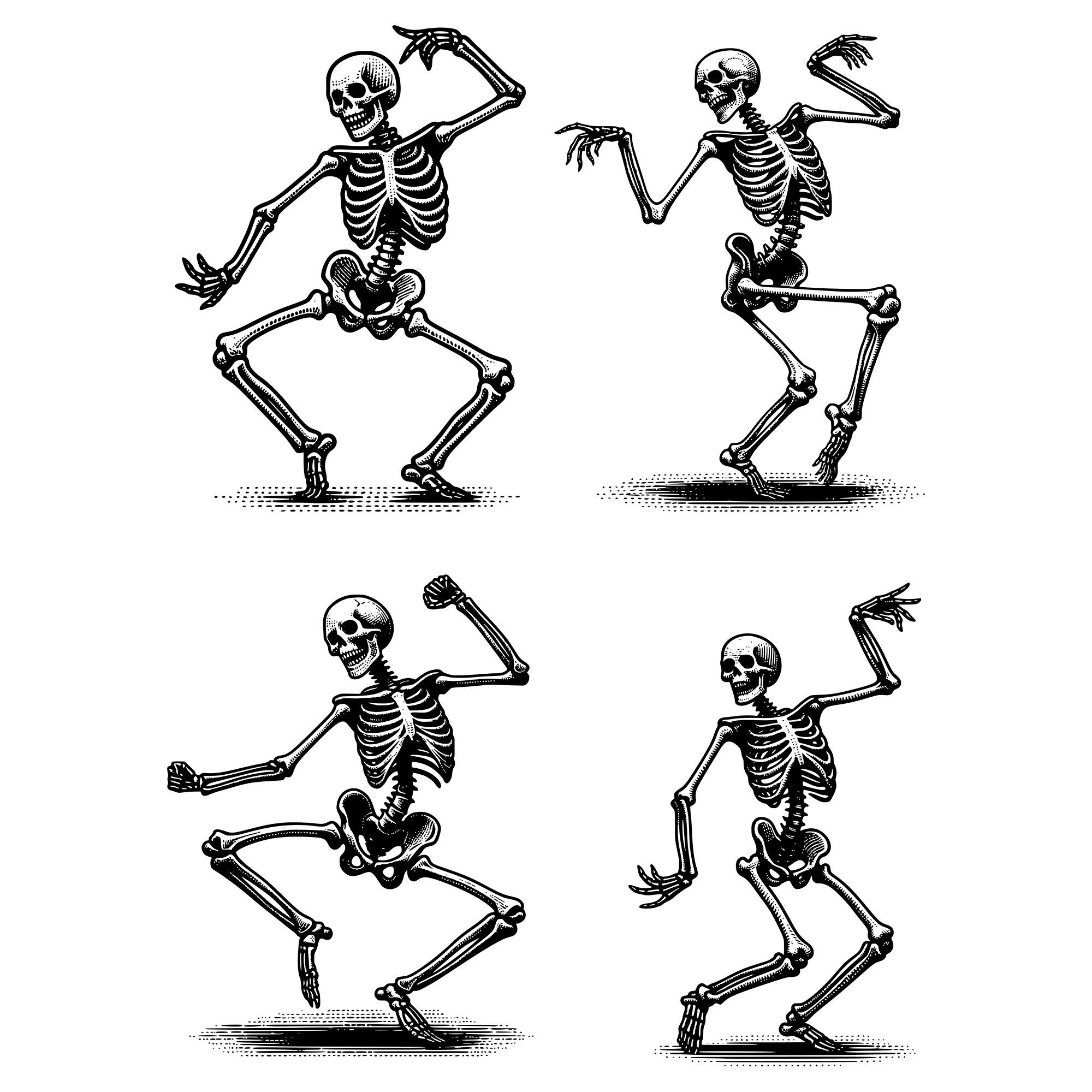 Dancing Skeleton SVG, Halloween Skeleton Dancing Svg, Bundle, Halloween ...