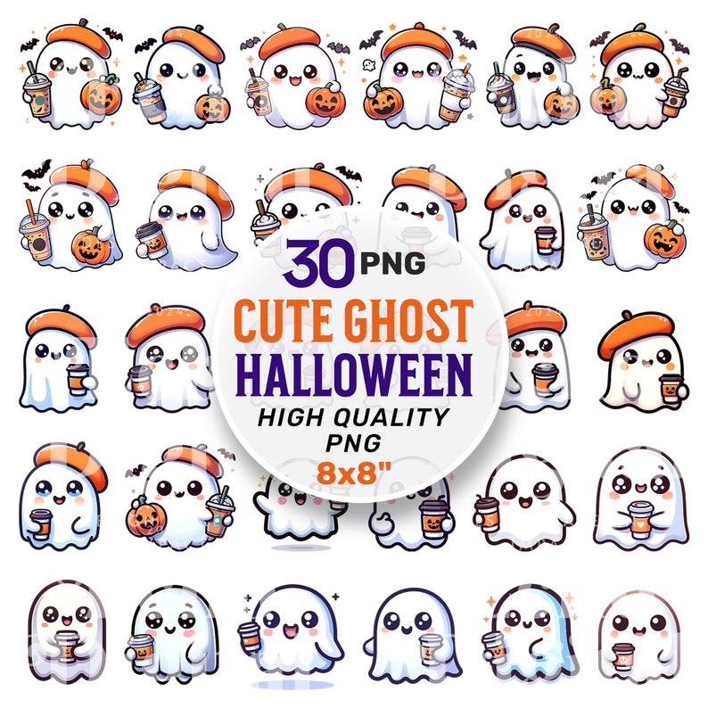 Halloween Ghost Emotes With 30 PNG, HALLOWEEN Twitchyoutube Discord ...