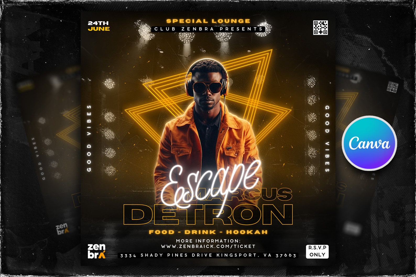 Bundle Club Flyer Templates, Party Flyers Bundle, Canva Editable ...