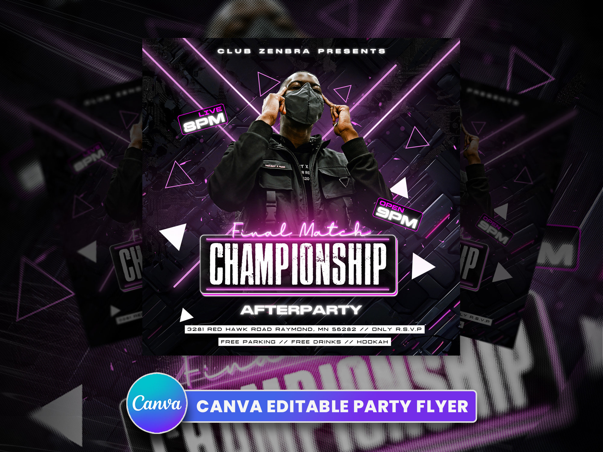 Esports Gaming Party Invitation, Editable Game Day Canva Flyer Template ...