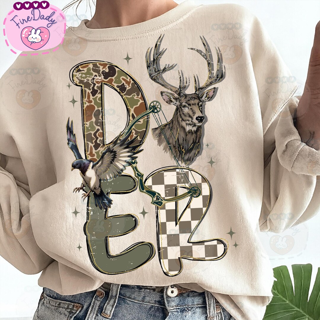 Deer Camo Hunting Season Png, Preppy Camo Deer Png, Distressed Hunter ...