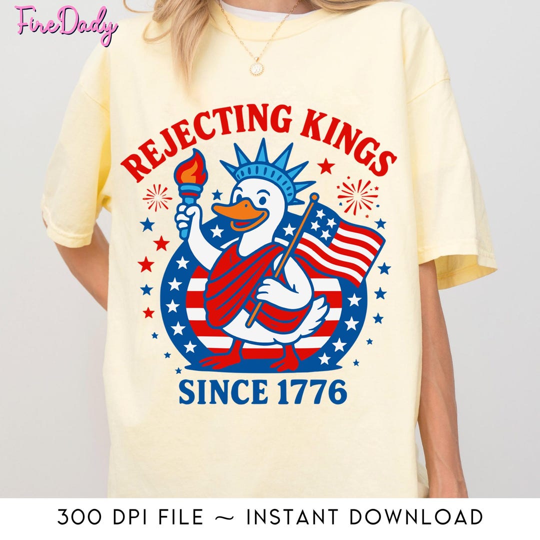 Rejecting Kings Since 1776 Png, Patriotic Duck Statue of Liberty ...