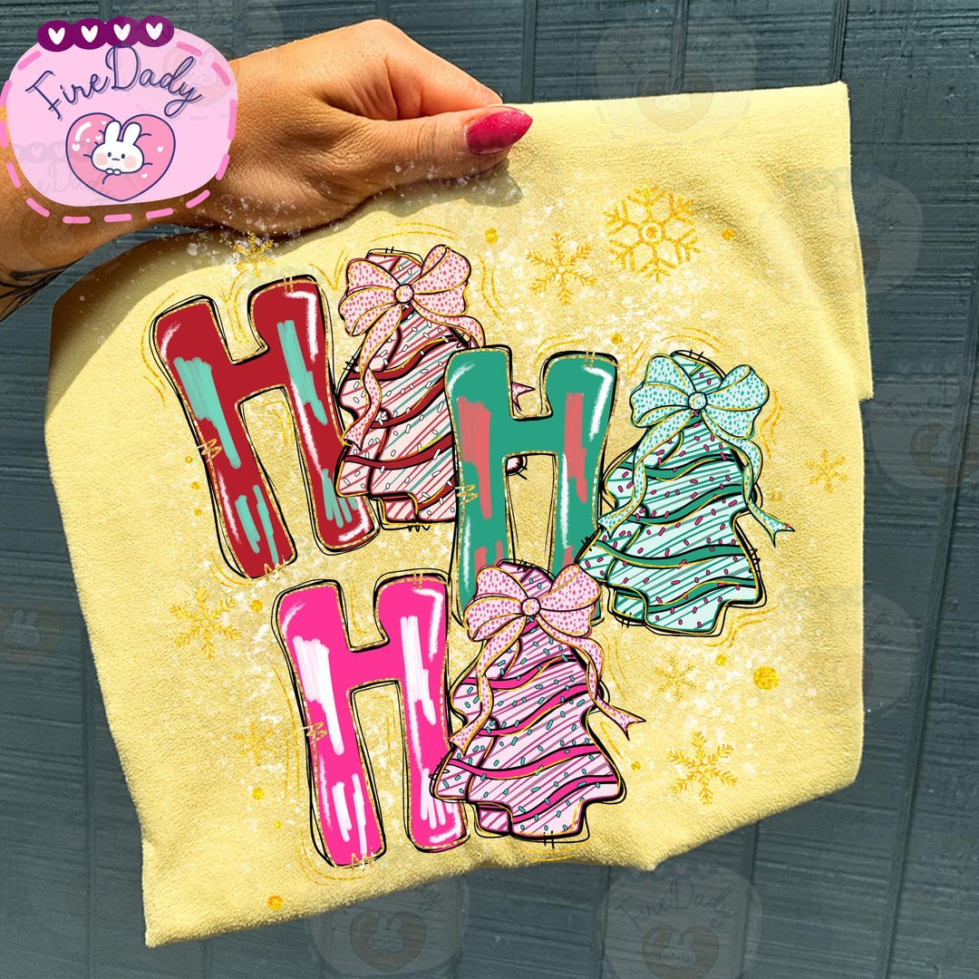 Ho Ho Ho Christmas Tree Png, Preppy Christmas Tree, Christmas Doodle ...