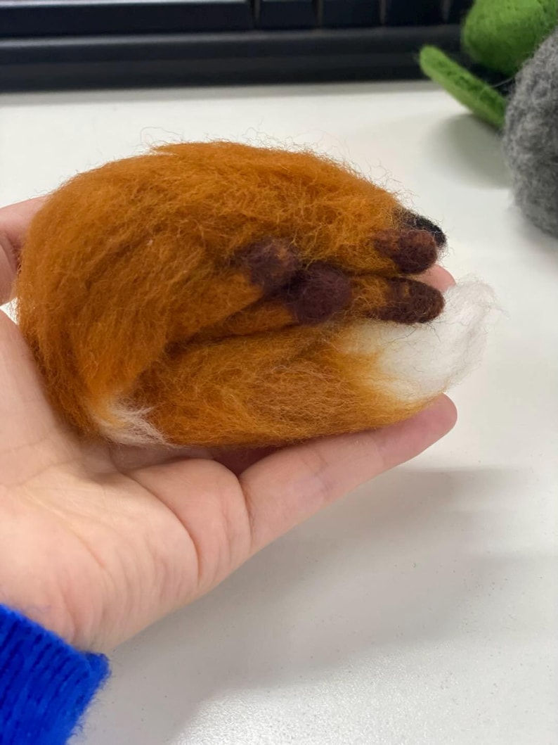 Needle Felted Sleeping Fox, Handmade Wool Animal, Cottagecore Decor ...