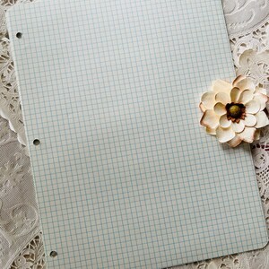 10 PCS Graph Grid Paper, Rounded Corners, 3 Hole, Journaling, Collage ...