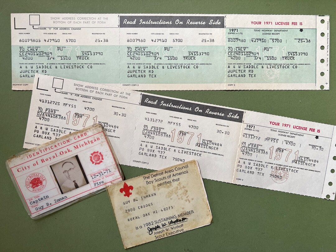 Vintage Identification Card Fire Captain, Scout Exec Boy Scouts, 1971 ...