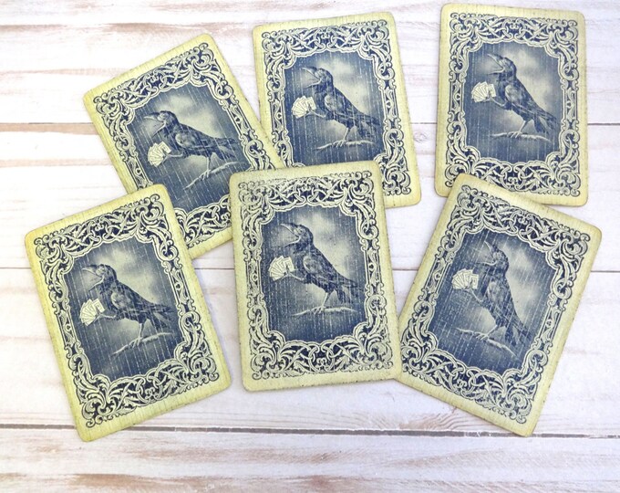 Blue Rook Cards, Scary for Halloween, Midnight Creepy Blue, Crow ...