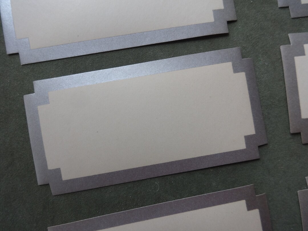 TWELVE Fancy Silver Border Gummed Labels Authentic Vintage - Etsy