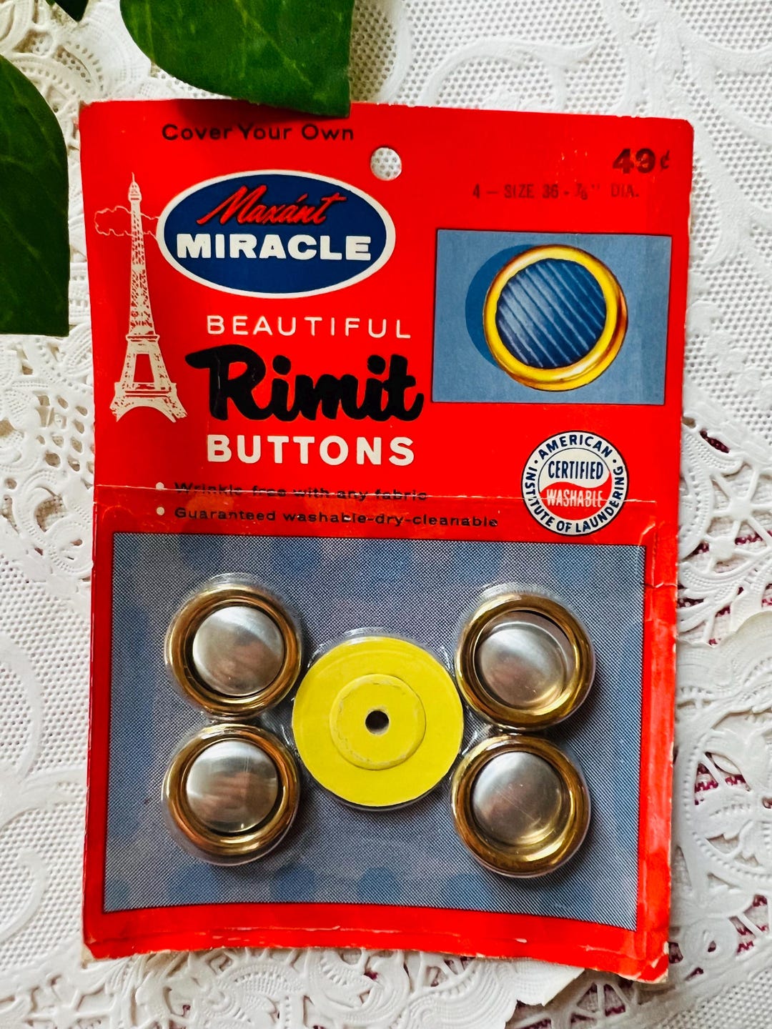 Vintage Marant Miracle Rimit Buttons, Cover Your Own, Unopened Make ...