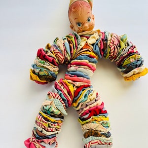 Vintage Yo Yo Doll With Rubber Face With Freckles, Bells and Button ...