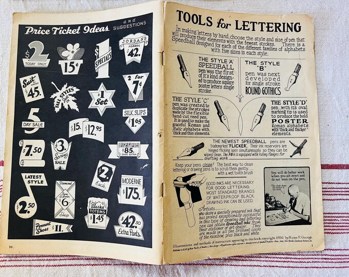 Vintage Lettering, Letter Styles, Speedball Book, Ad Ideas, Some Color ...