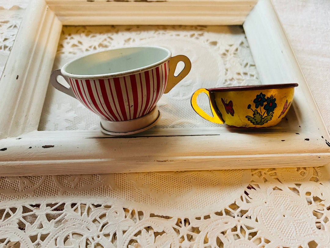 Two Vintage Toy Cups Ohio Art Gardening Tea Cup and Red and White ...