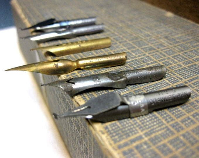 Different, Uniquely Fashioned Vintage Pen Nibs, Assortment of Six - Etsy