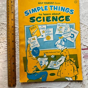 Vintage Children's Activity Book, Whitman, 1954 Learn About Science - Etsy