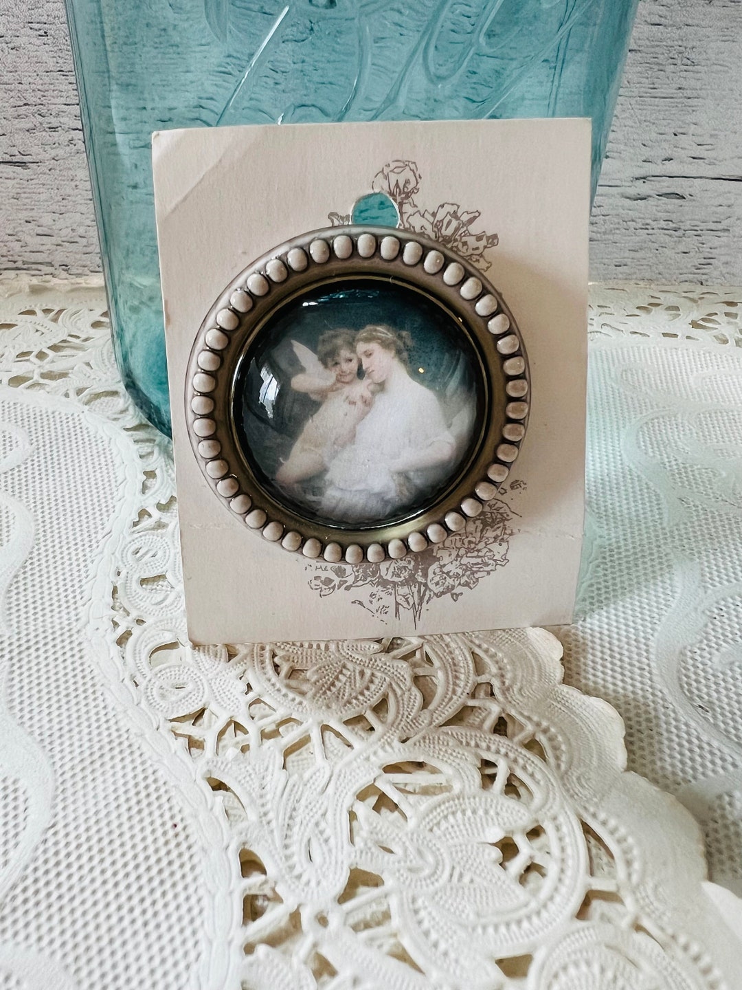 Large Domed Art Button Decorative Angel, 1 7/8 Self Shank - Etsy