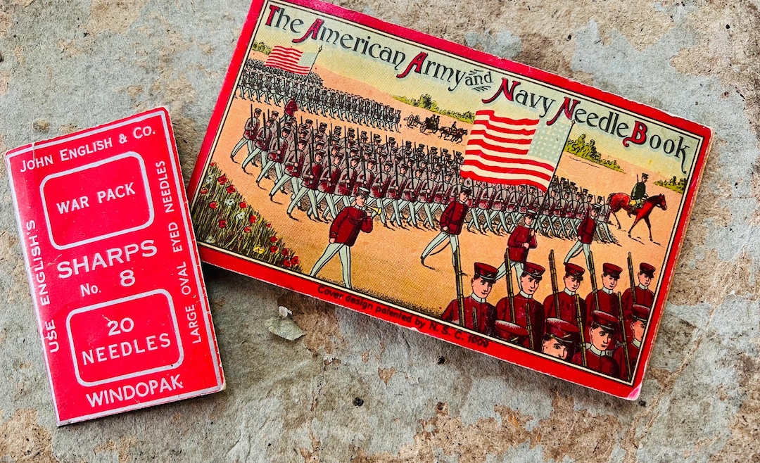 Twvintage War Sewing Needle Packs, American Army and Navy Needle Book ...