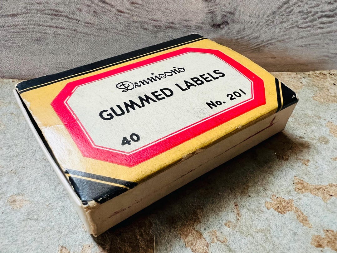 Dennison Labels No 201 Full Box of 40 Red Border for Junk Journals ...