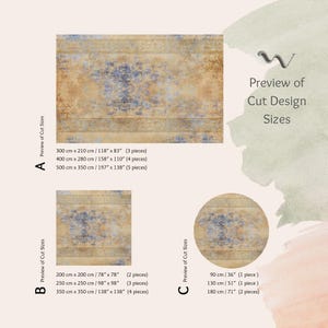 Blue and Gold Antique Rustic Wallpaper | Rustic Vintage-style Wall ...