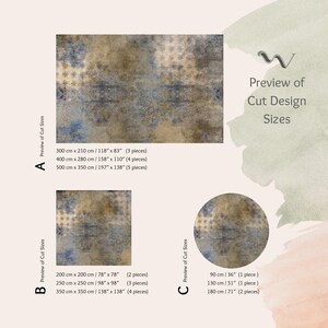 Vintage Chic Blue and Gold Wallpaper for Classic Home Design| Rustic ...