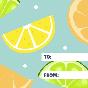 Printable Citrus Themed Gift Tags - Etsy