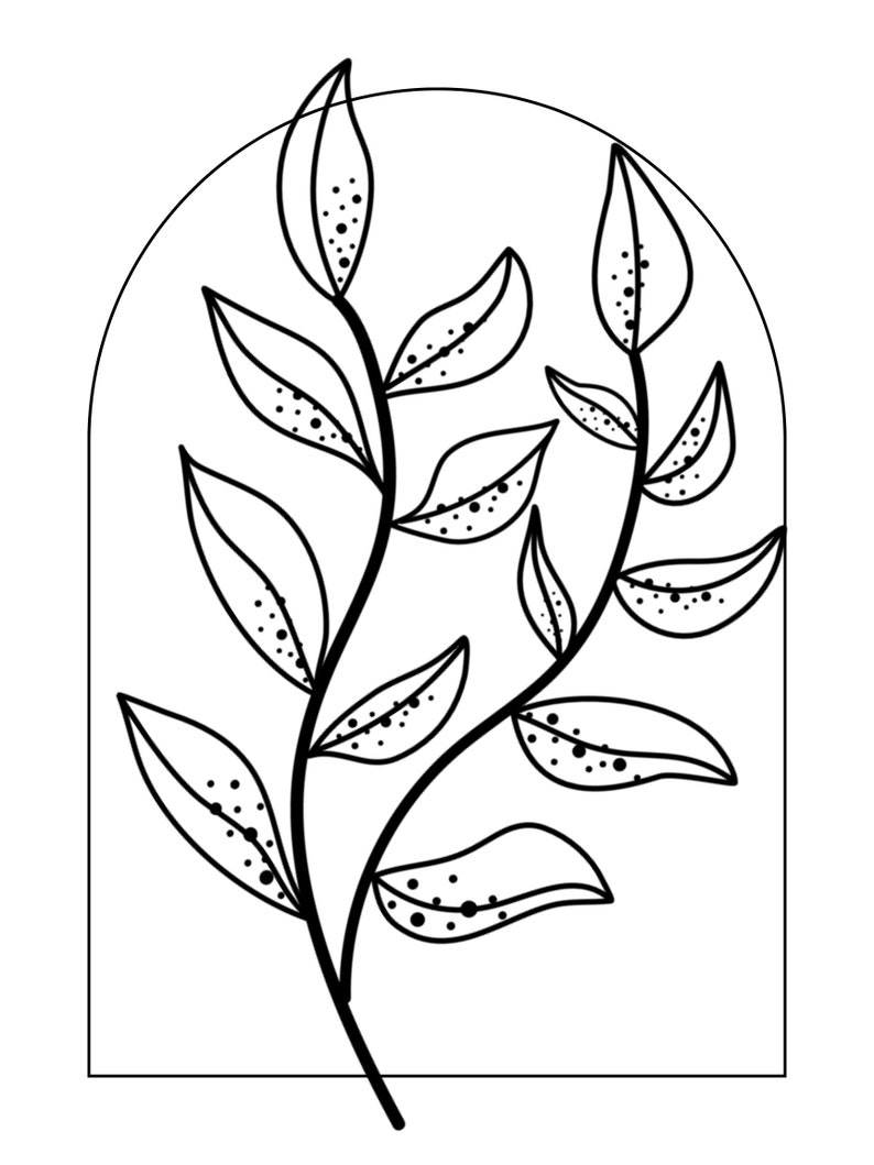 Floral Arch Wall Art (leaves) - Etsy