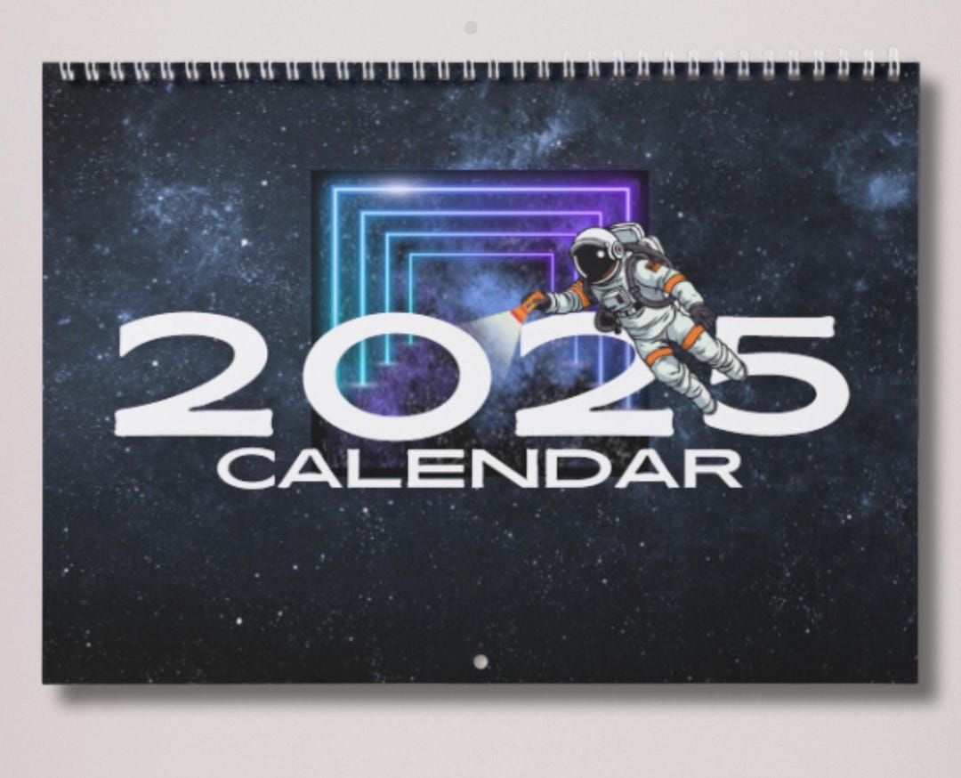 2025 Printable Monthly Space Themed Calender (2025) With Planets and ...
