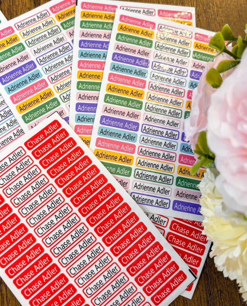 Personalized Name Stickers: Washable Waterproof Clothing Labels - Etsy