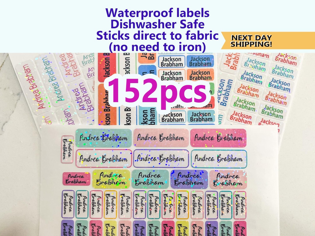 152 Waterproof Clothing Labels: Daycare and School Supply Dishwasher ...