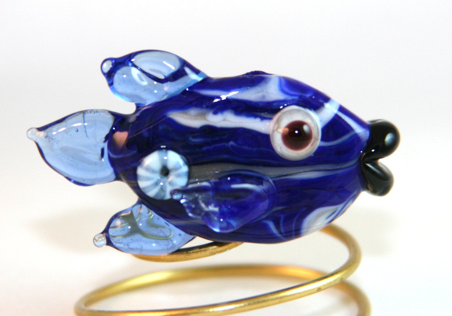 Blue Fish Bead With Murrini BWB - Etsy