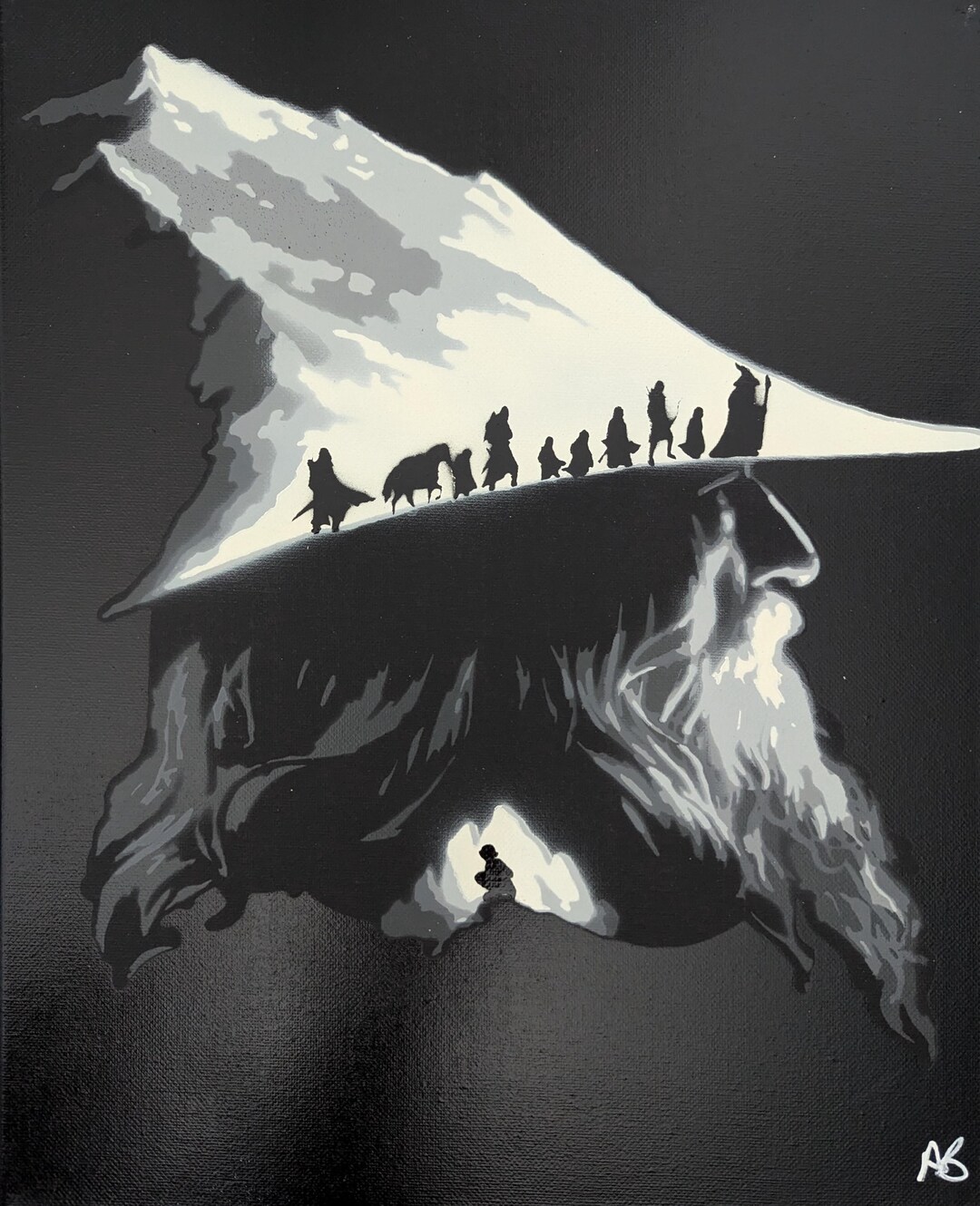 Gandalf and the Fellowship Spray Paint Art - Etsy