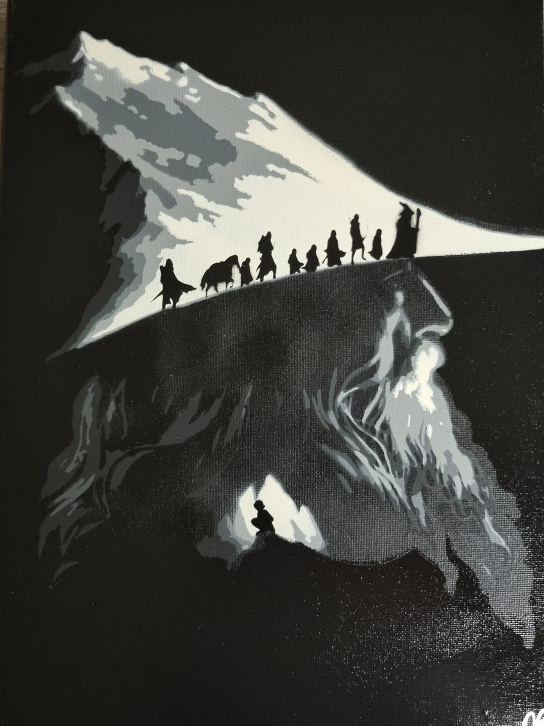 Gandalf and the Fellowship D Spray Paint Art - Etsy