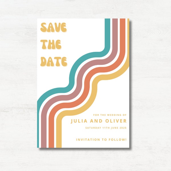80s Save the Date - Etsy