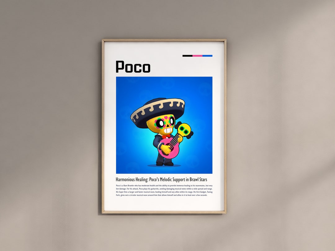 Brawl Stars Poco Digital Poster Brawl Stars Clipart Brawl Stars Instant ...