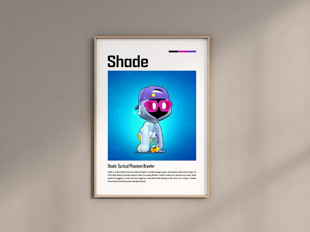 Brawl Stars Poster Shade Digital Poster Brawl Stars Clipart Brawl Stars ...