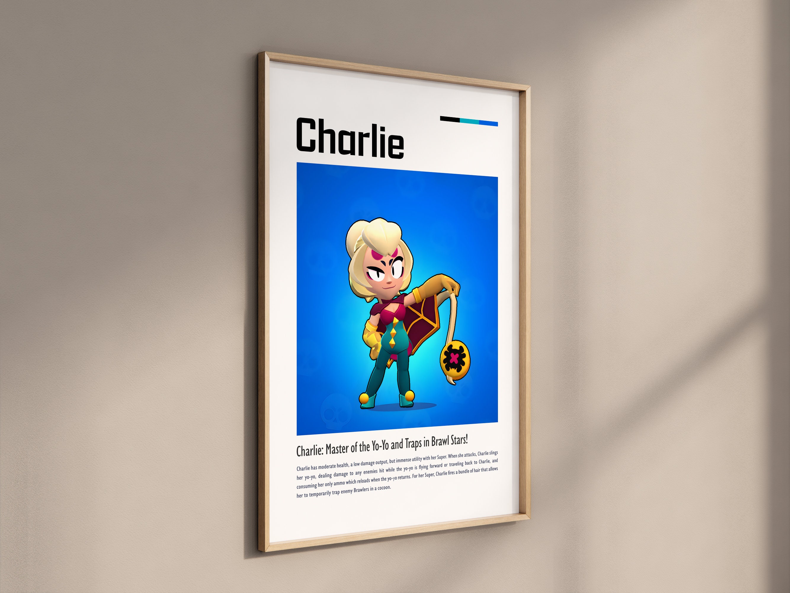 Charlie Brawl Stars Digital Poster Brawl Stars Clipart Brawl Stars ...