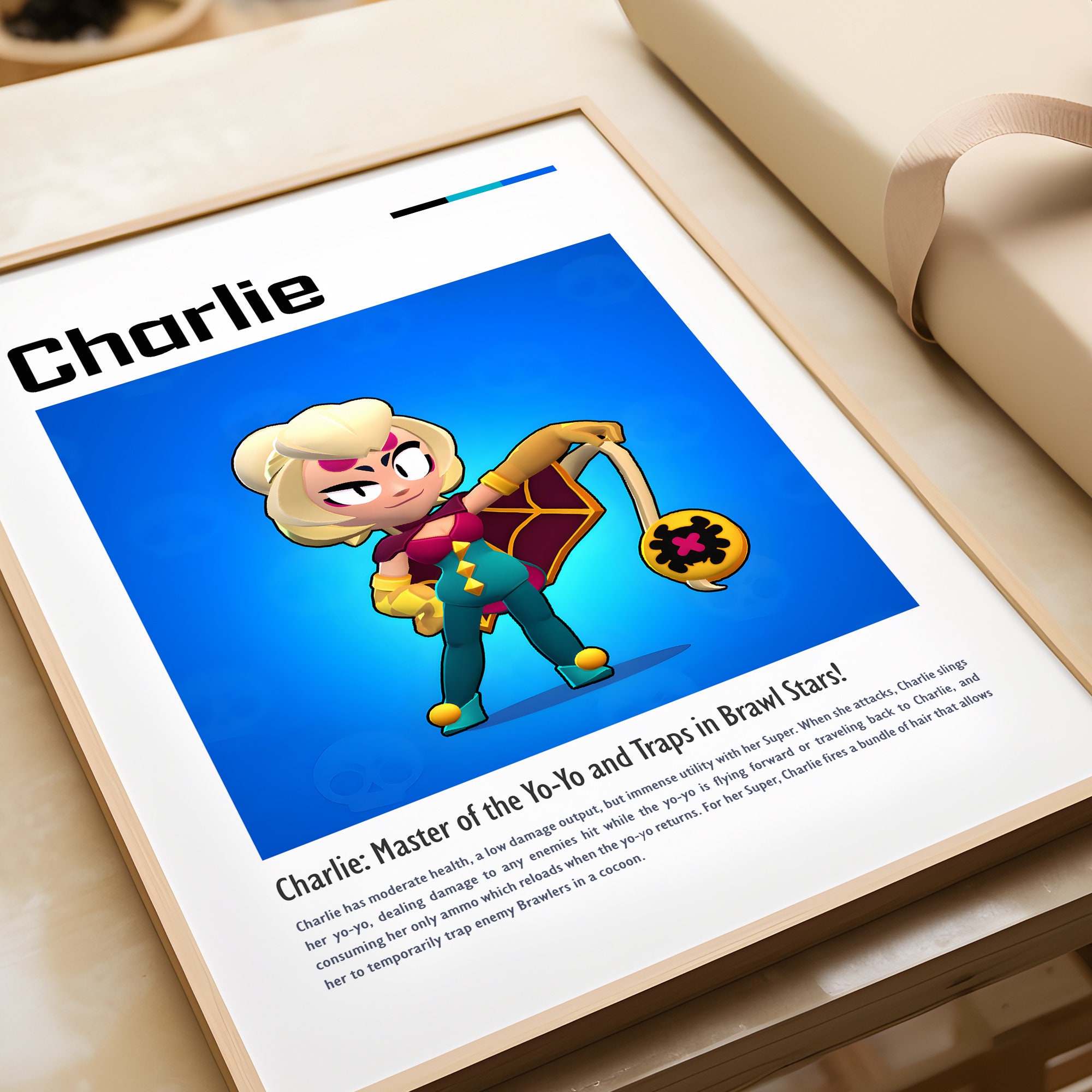 Charlie Brawl Stars Digital Poster Brawl Stars Clipart Brawl Stars ...