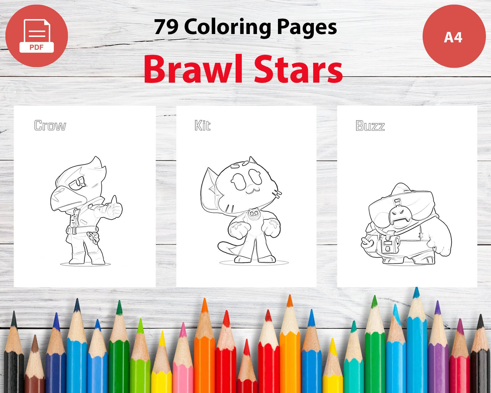 82 All Brawlers Stars Coloring Pages, Game Coloring Pages for Kids ...