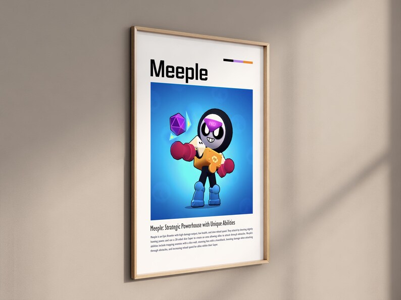 Brawl Stars Poster Meeple Digital Poster Brawl Stars Leon Clipart Brawl ...